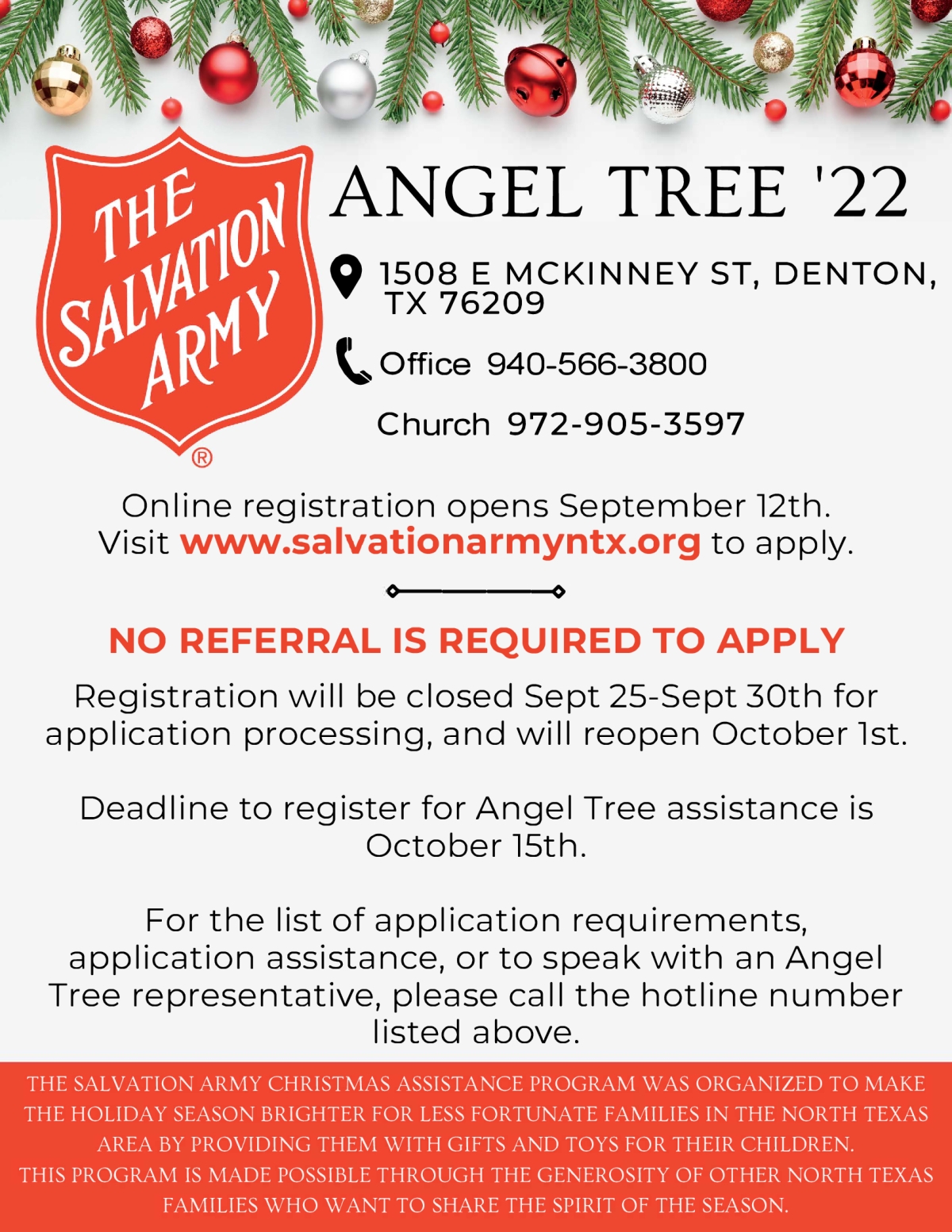 Salvation Army Angel Tree Flyer Salvation Army Taking Angel Tree