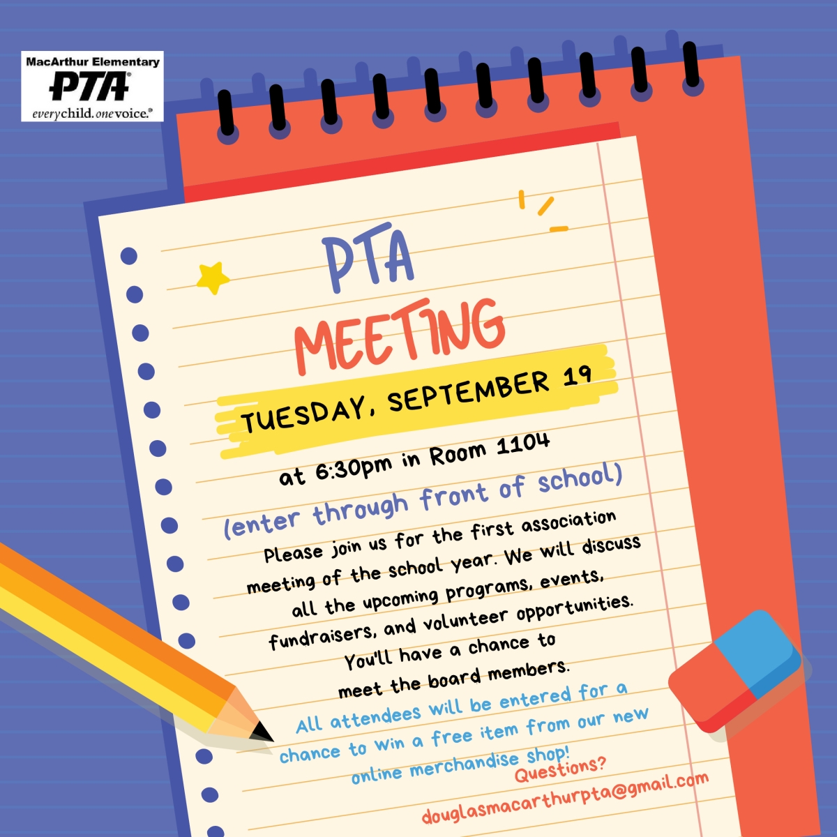 Pta Volunteer Flyer PTA Membership Form Template – Simple Desert